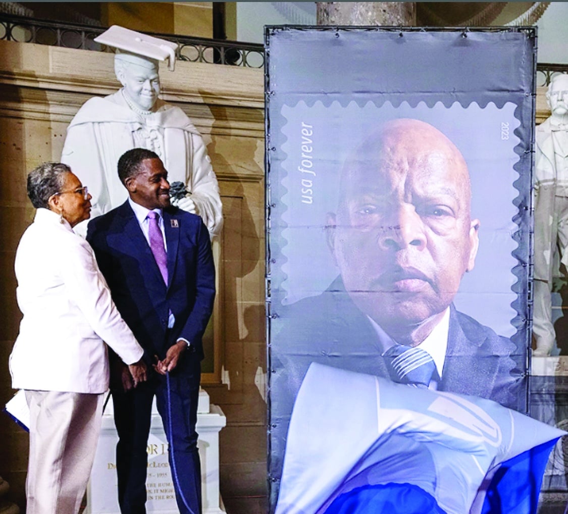 Stamp honoring late Rep. John Lewis unveiled in official ceremony at ...