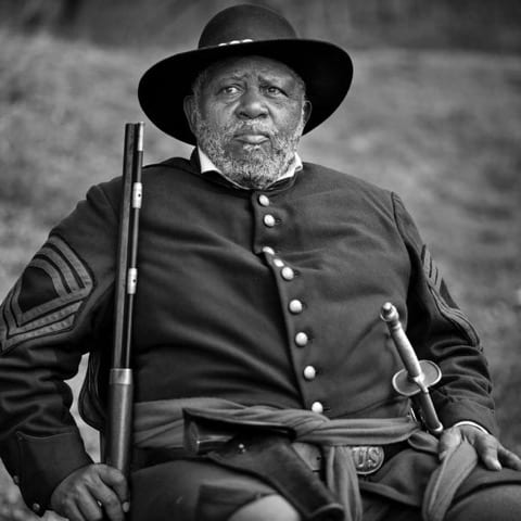 Re-enactors of Mississippi 3rd U.S. Colored Cavalry returning to ...