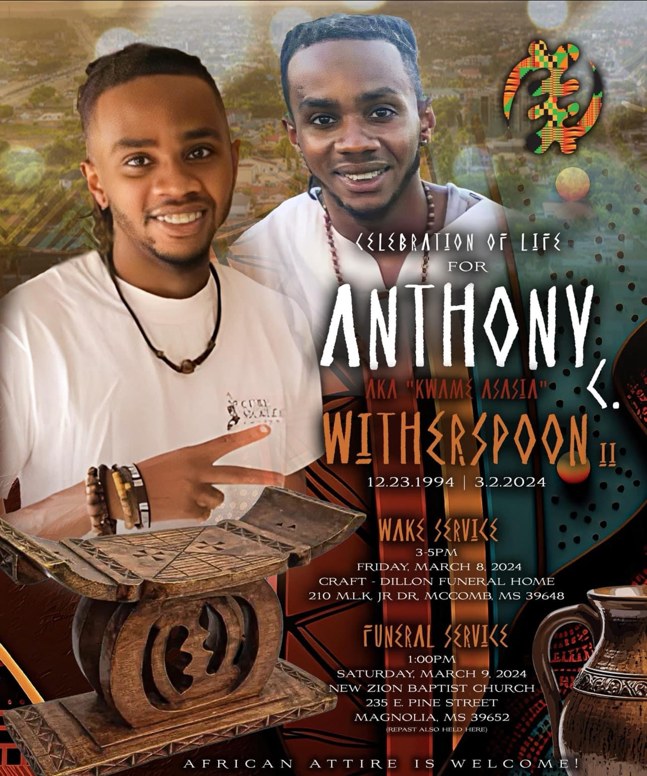 Celebrating the Life of Anthony Witherspoon II aka Kwame Asasia ...